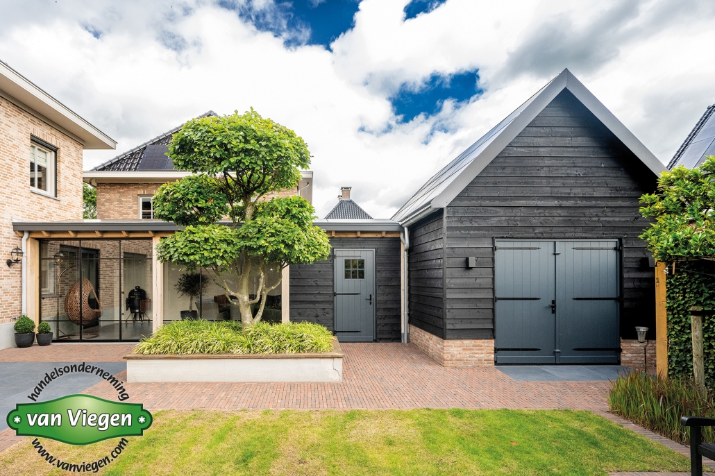 Overkapping met garage Kesteren - houtbouw2024